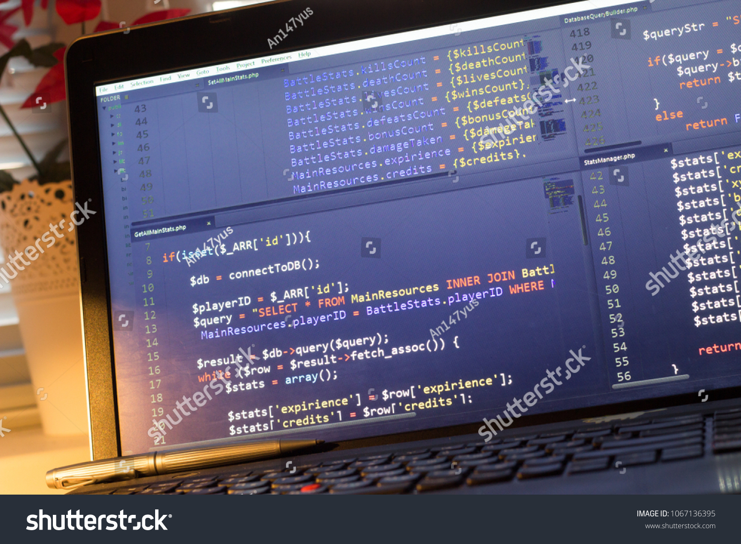 Php Backend Code Computer Programming Source库存照片1067136395 Shutterstock 4646