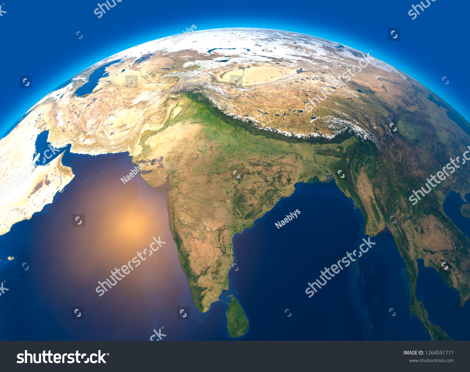Physical Map World Satellite View India Stock Illustration 1264591711 ... Physical Map World Satellite View India Stock Illustration 1264591711 ...