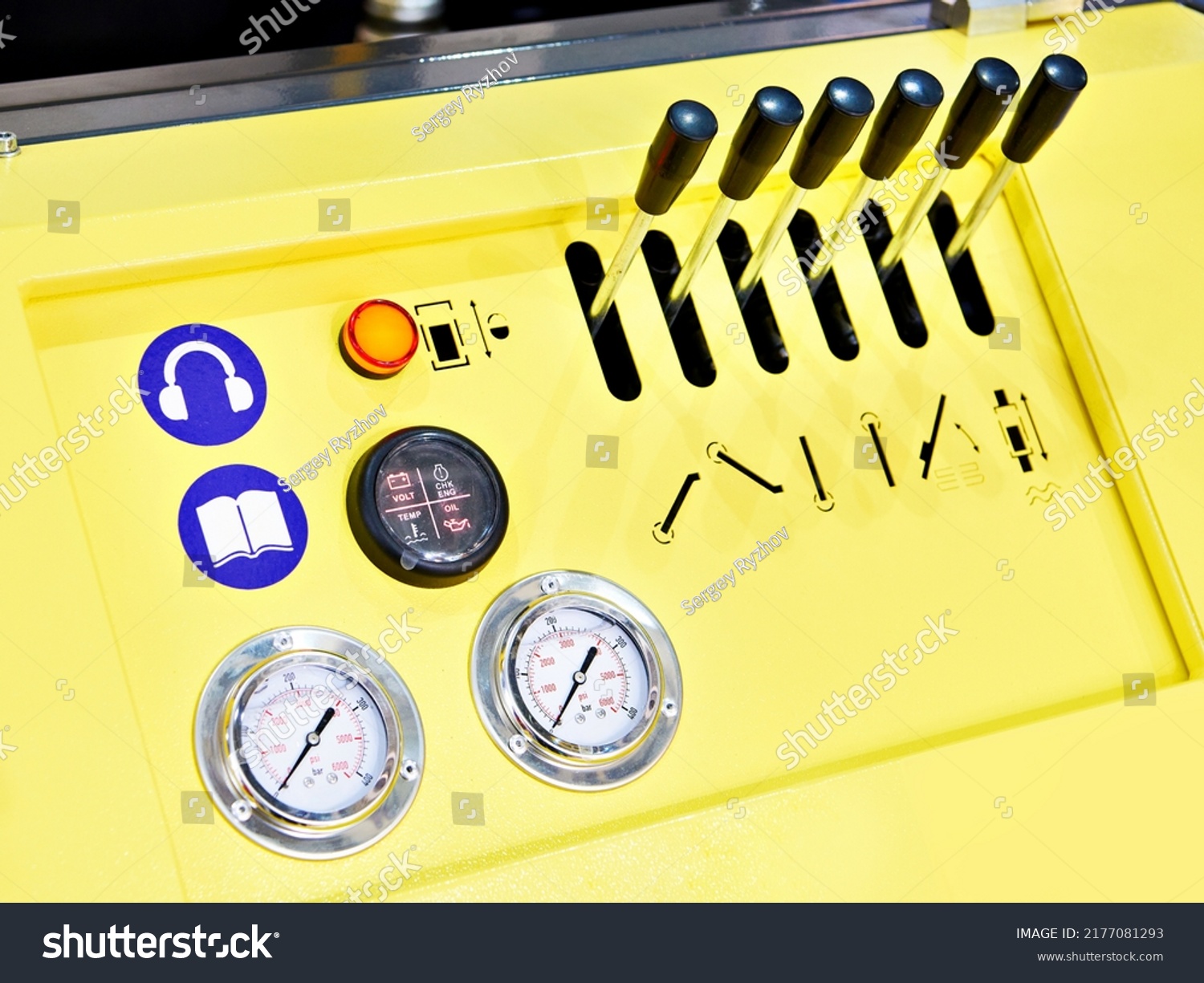 Piling Machine Control Panel Levers Stock Photo 2177081293 | Shutterstock