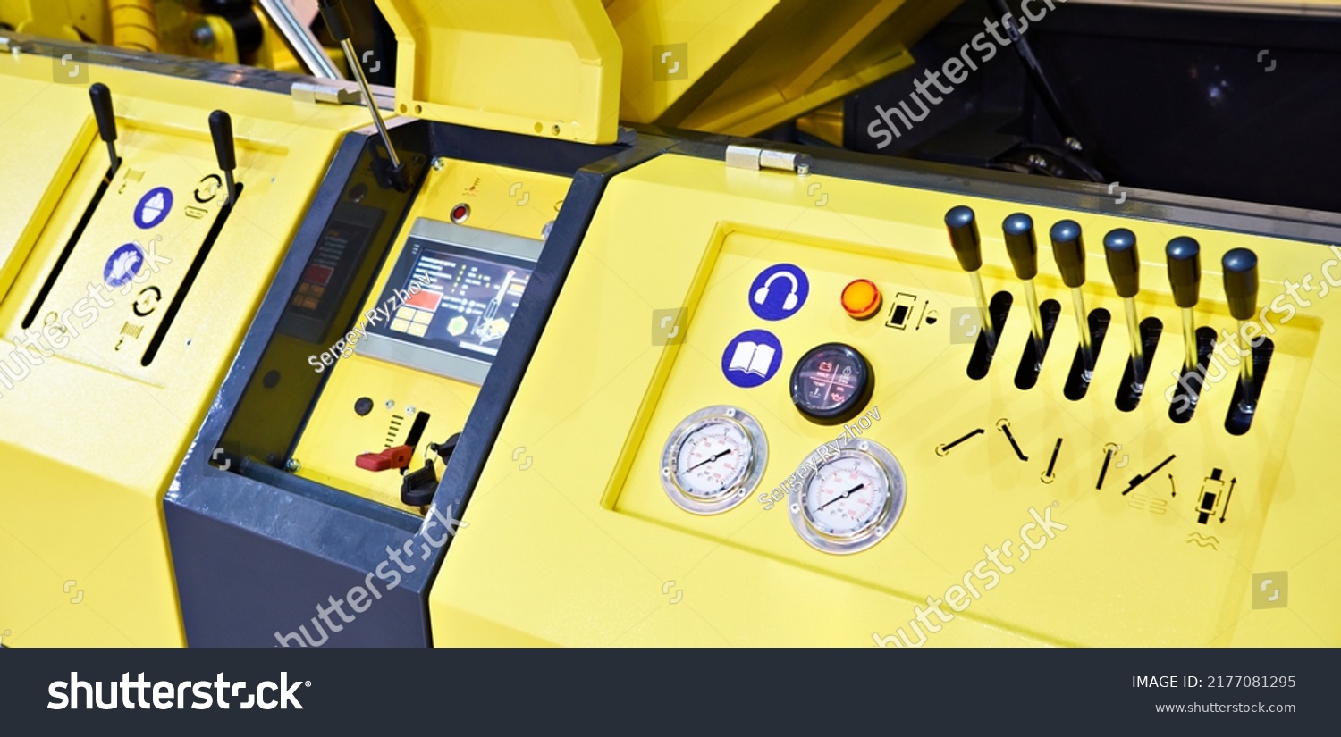 Piling Machine Control Panel Levers Stock Photo 2177081295 | Shutterstock