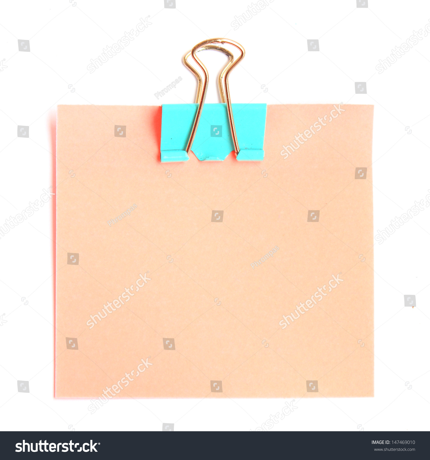 Pink Note Paper Paper Clip On Stock Photo 147469010 | Shutterstock
