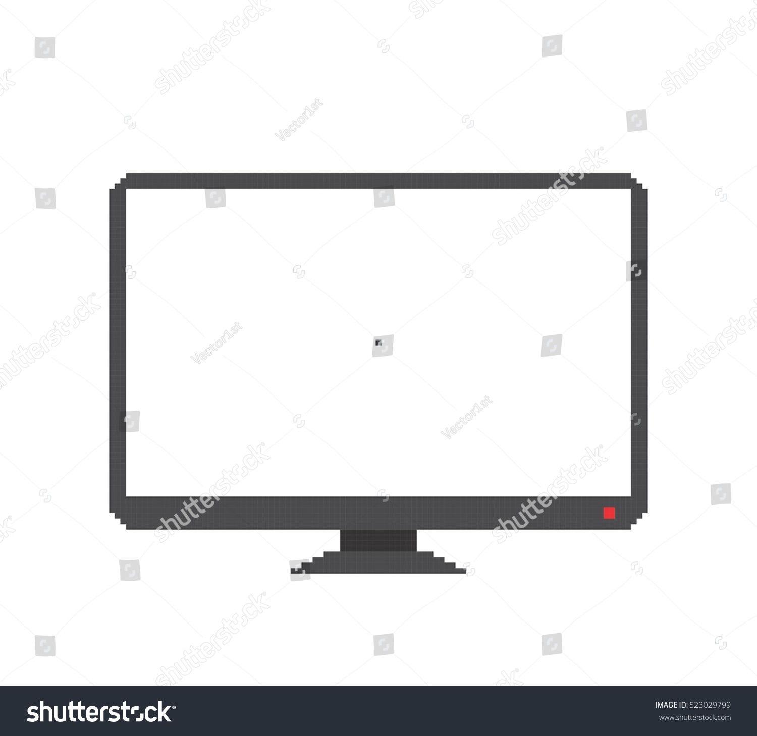Pixel Object Technology Icon Computer Screen Stock Illustration ...
