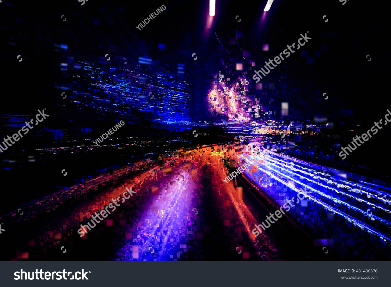 Pixelated Light Explosion Background Stock Illustration 431496676 ...