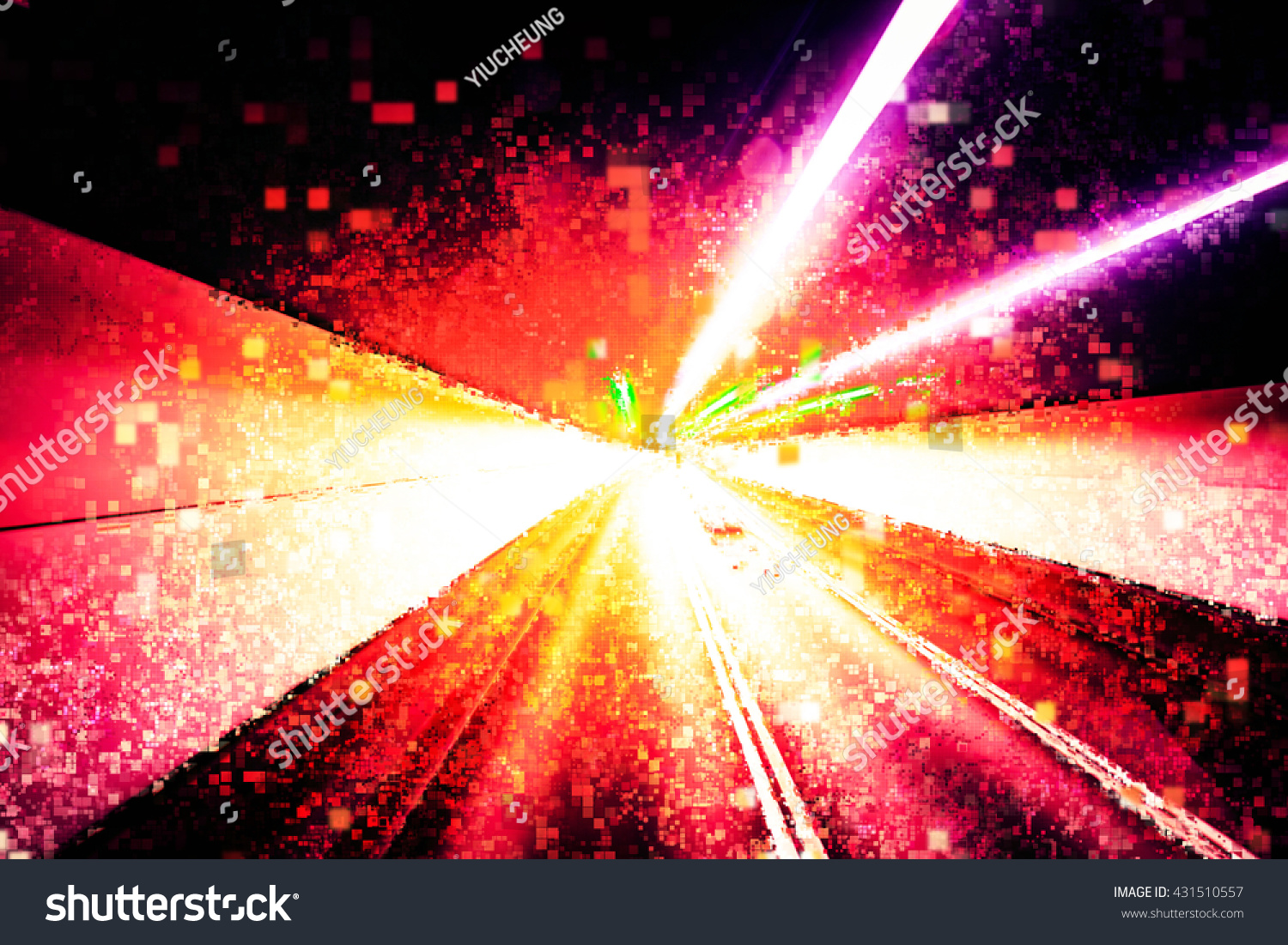 Pixelated Light Explosion Background Stock Illustration 431510557 ...