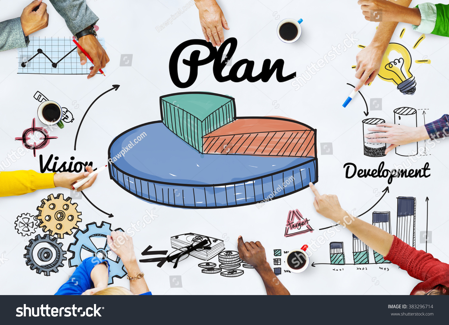 Plan Ideas Development Graph Concept Stock Photo (Edit Now) 383296714