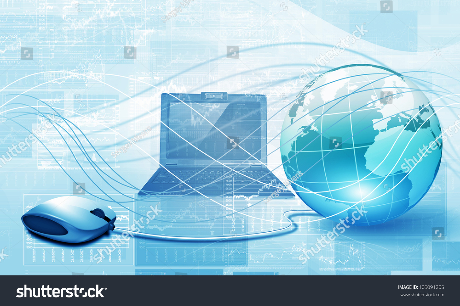 Planet Earth Technology Background Computer Objects Stock Illustration ...