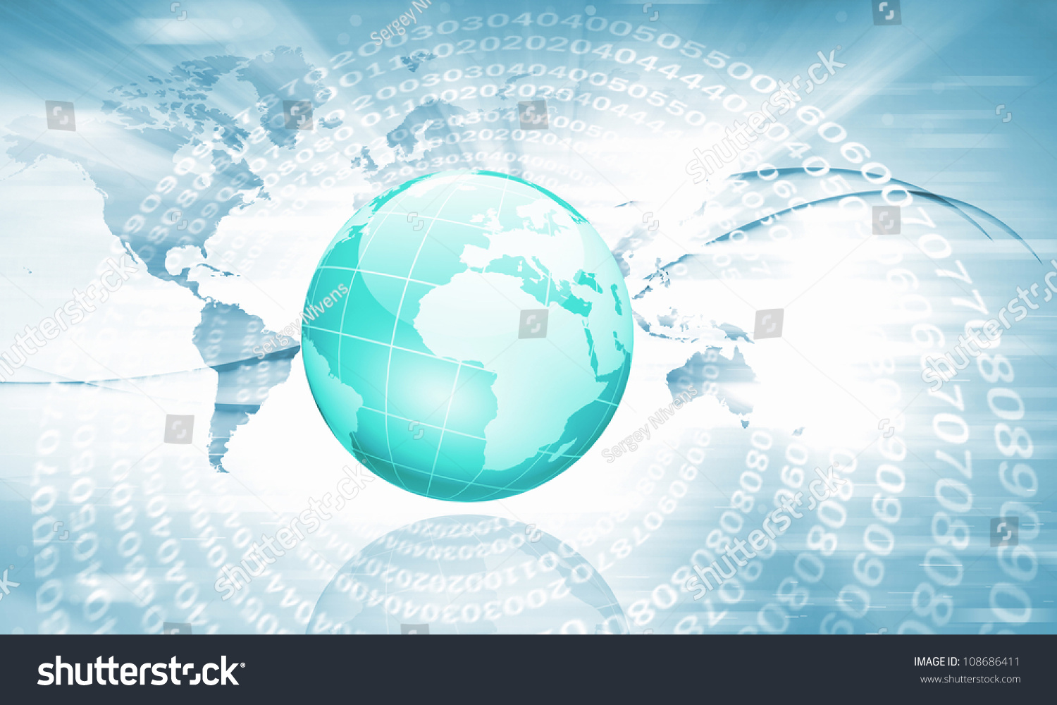Planet Earth Technology Background Computer Objects Stock Illustration ...