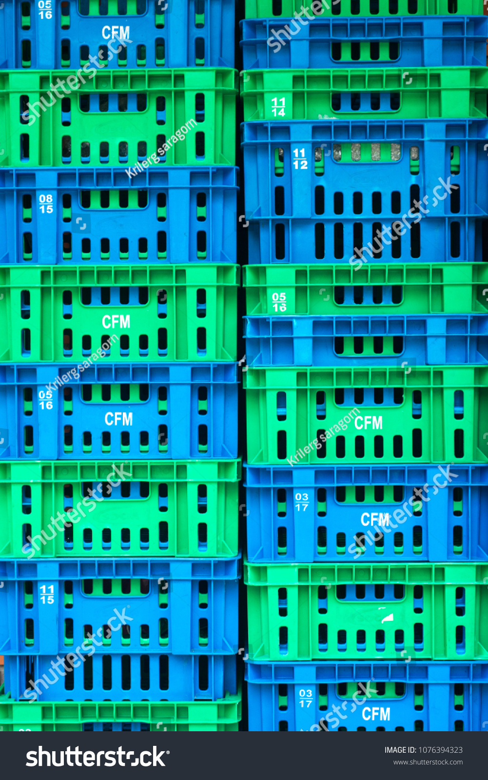 Plastic Crates Stack Background Texture Stock Photo (Edit Now) 1076394323