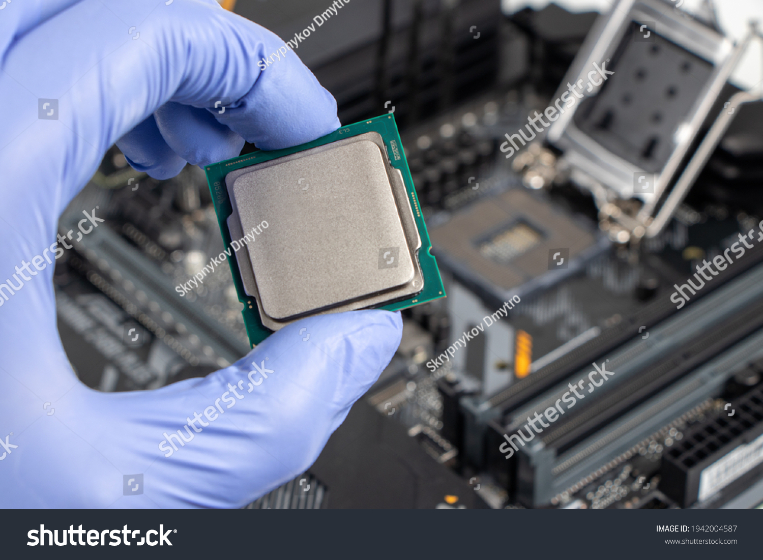 Plug Cpu Microprocessor Motherboard Socket Technological Stock Photo ...