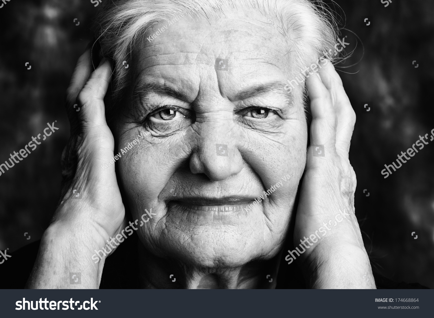 Portrait Of A Beautiful Smiling Senior Woman. Stock Photo 174668864 ... Portrait Of A Beautiful Smiling Senior Woman. Stock Photo 174668864 ...