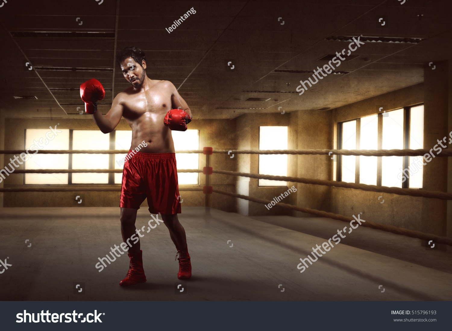 Portrait Asian Boxer Performing Uppercut On Stock Photo (Edit Now ... Portrait Asian Boxer Performing Uppercut On Stock Photo (Edit Now ...