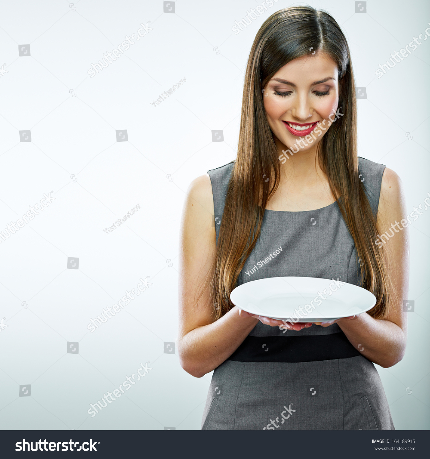 Portrait Business Woman Hold Empty White Stock Photo (Edit Now) 164189915 Portrait Business Woman Hold Empty White Stock Photo (Edit Now) 164189915