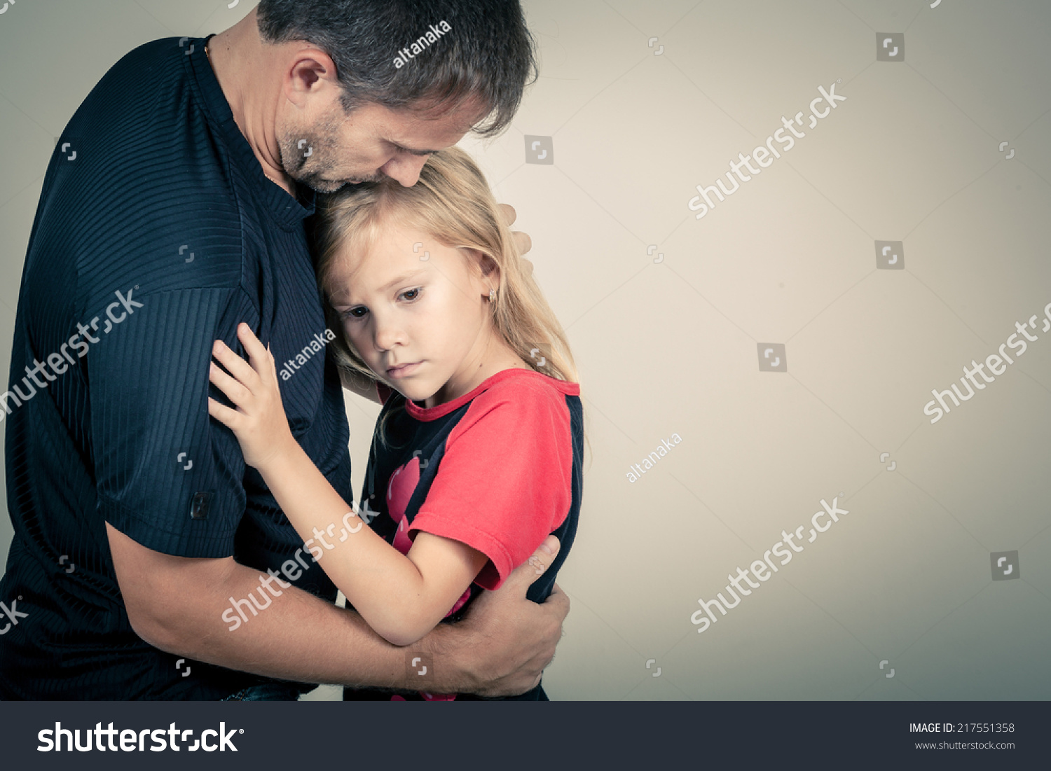 Portrait One Sad Daughter Hugging Her Stock Photo 217551358 | Shutterstock Portrait One Sad Daughter Hugging Her Stock Photo 217551358 | Shutterstock