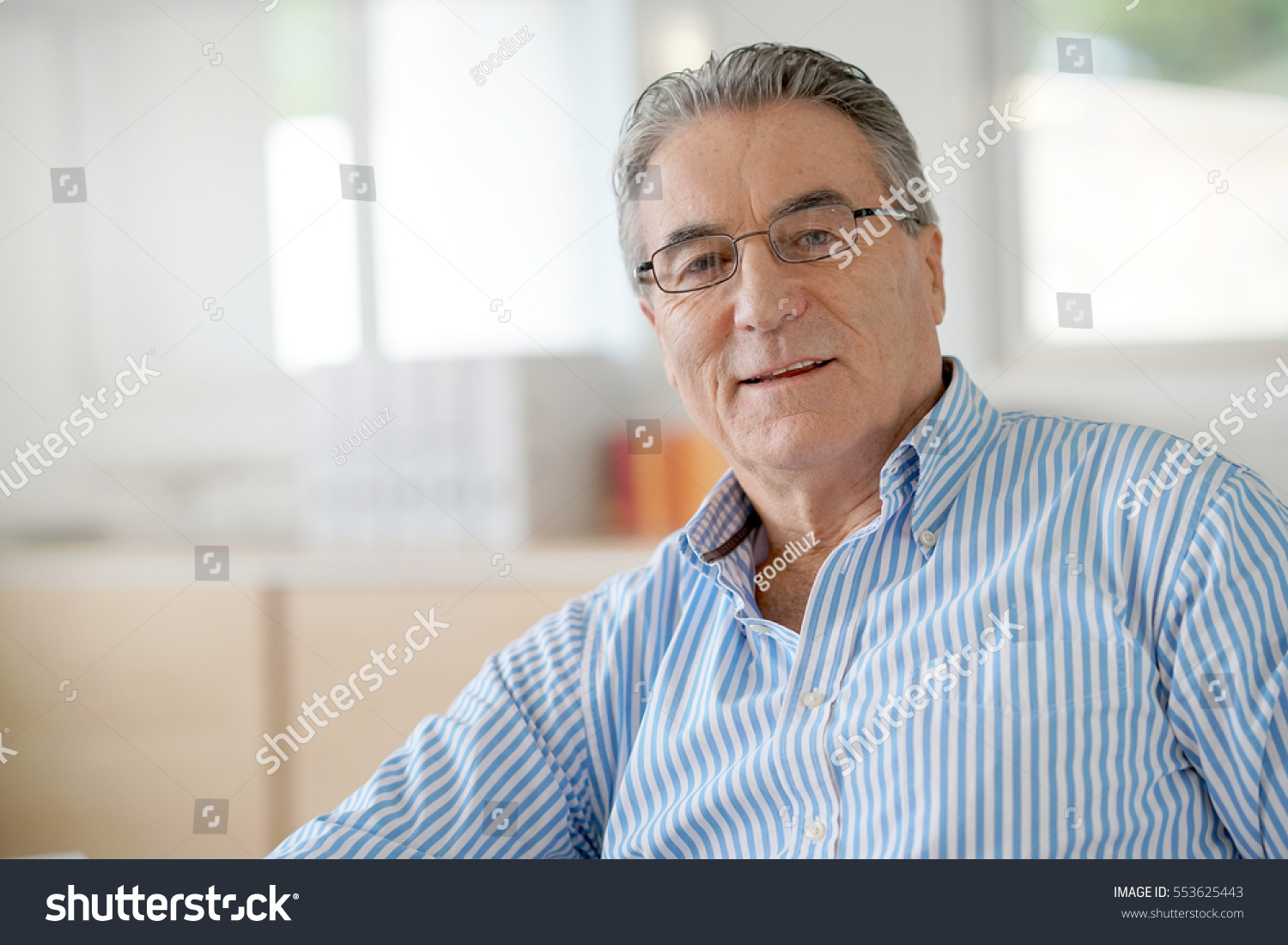 Portrait Senior Man Office Stock Photo (Edit Now) 553625443 Portrait Senior Man Office Stock Photo (Edit Now) 553625443