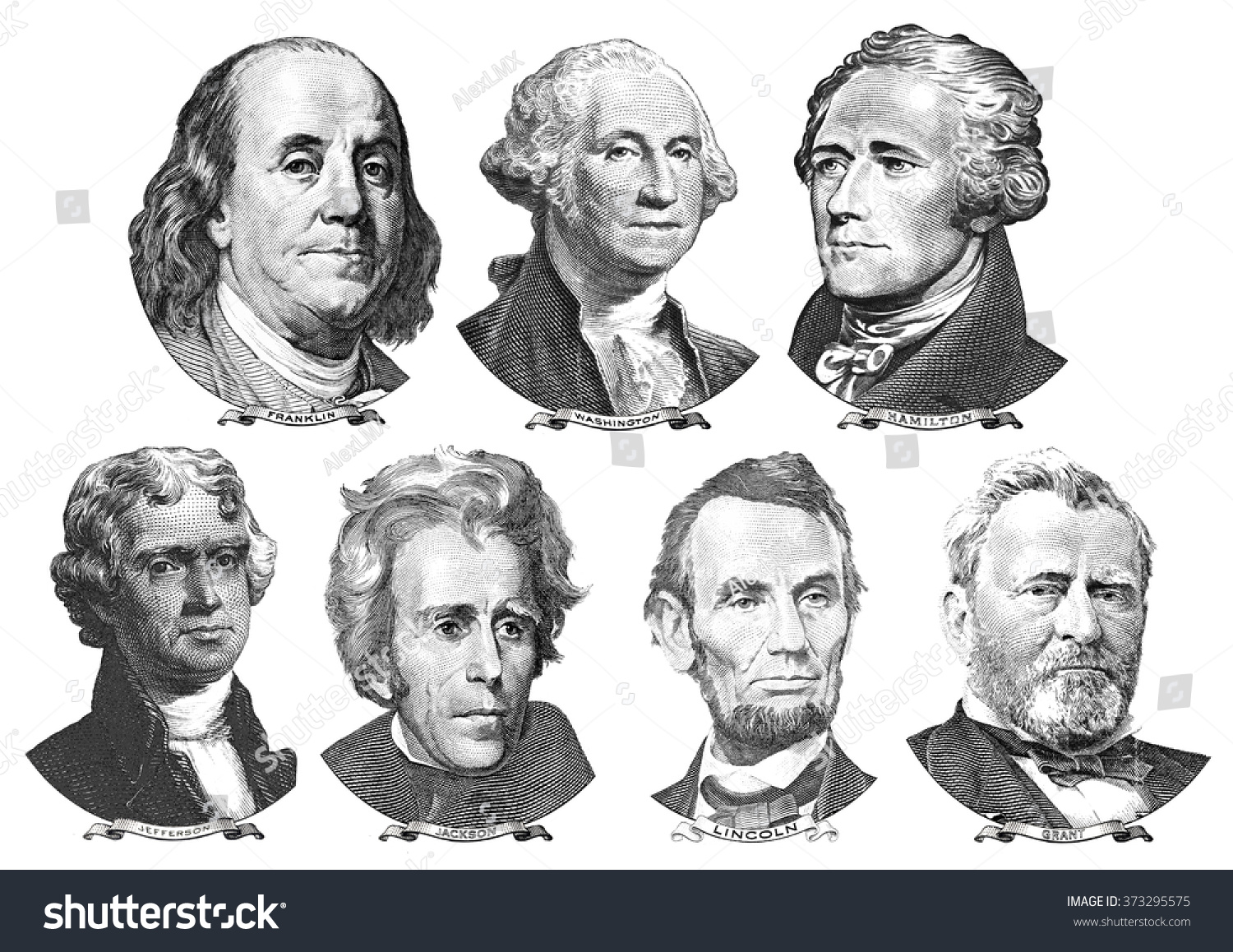 Portraits Presidents Politicians Dollars Stock Illustration 373295575 Portraits Presidents Politicians Dollars Stock Illustration 373295575