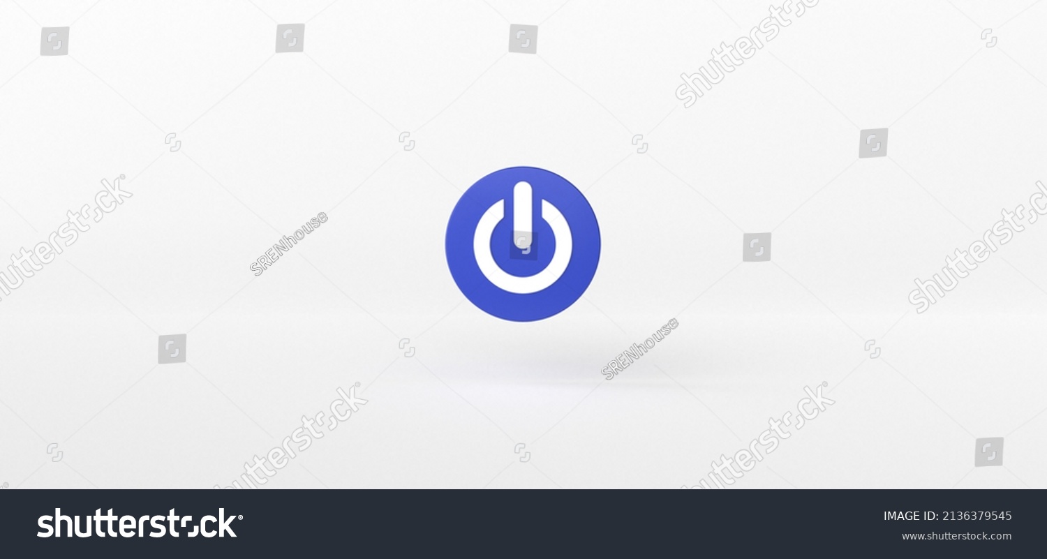 Power Button Isolate On White Background Stock Illustration 2136379545 ...