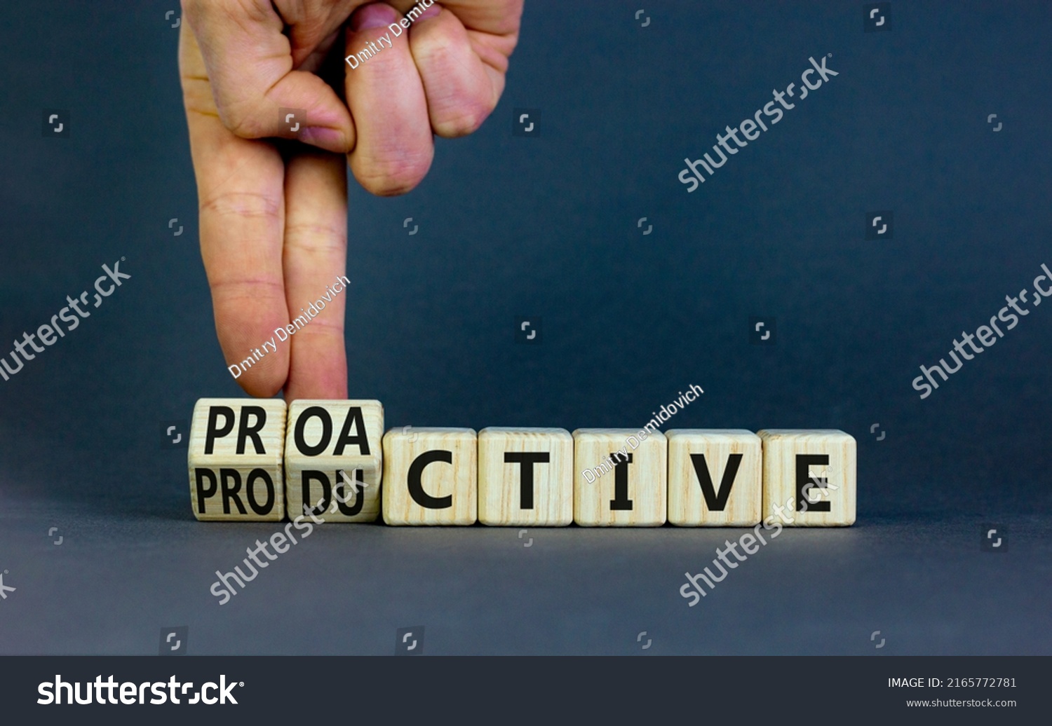 Proactive Productive Symbol Businessman Turns Cubes Stock Photo ... Proactive Productive Symbol Businessman Turns Cubes Stock Photo ...