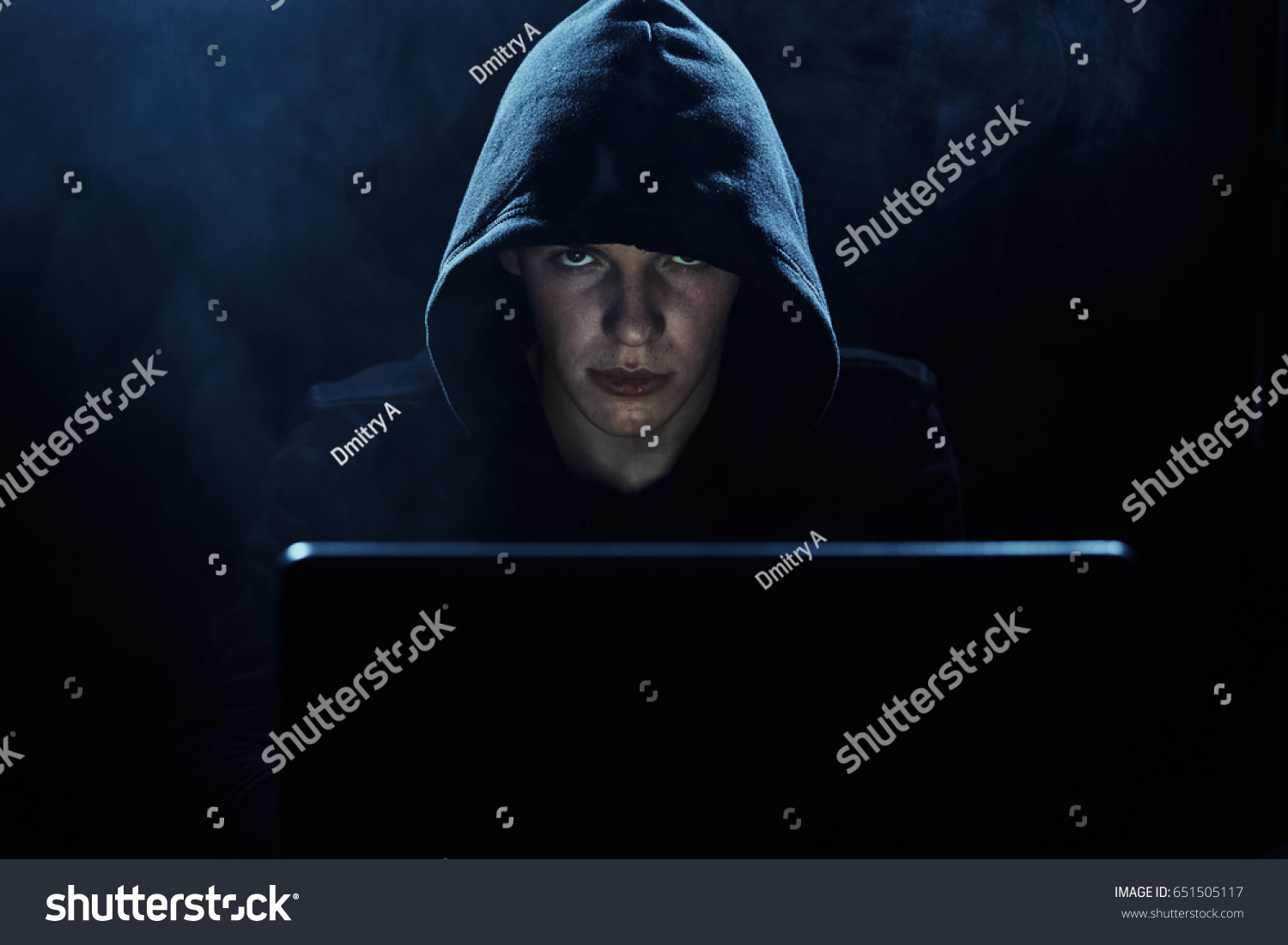 Programmer Hacking Network Hacker Computer Cracker Stock Photo ...