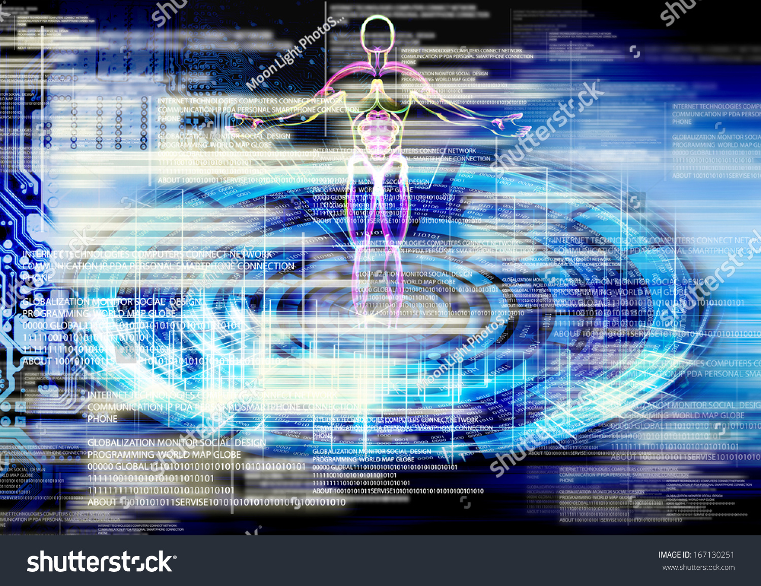 Programming Computers Cloning People Future Stock Illustration ...