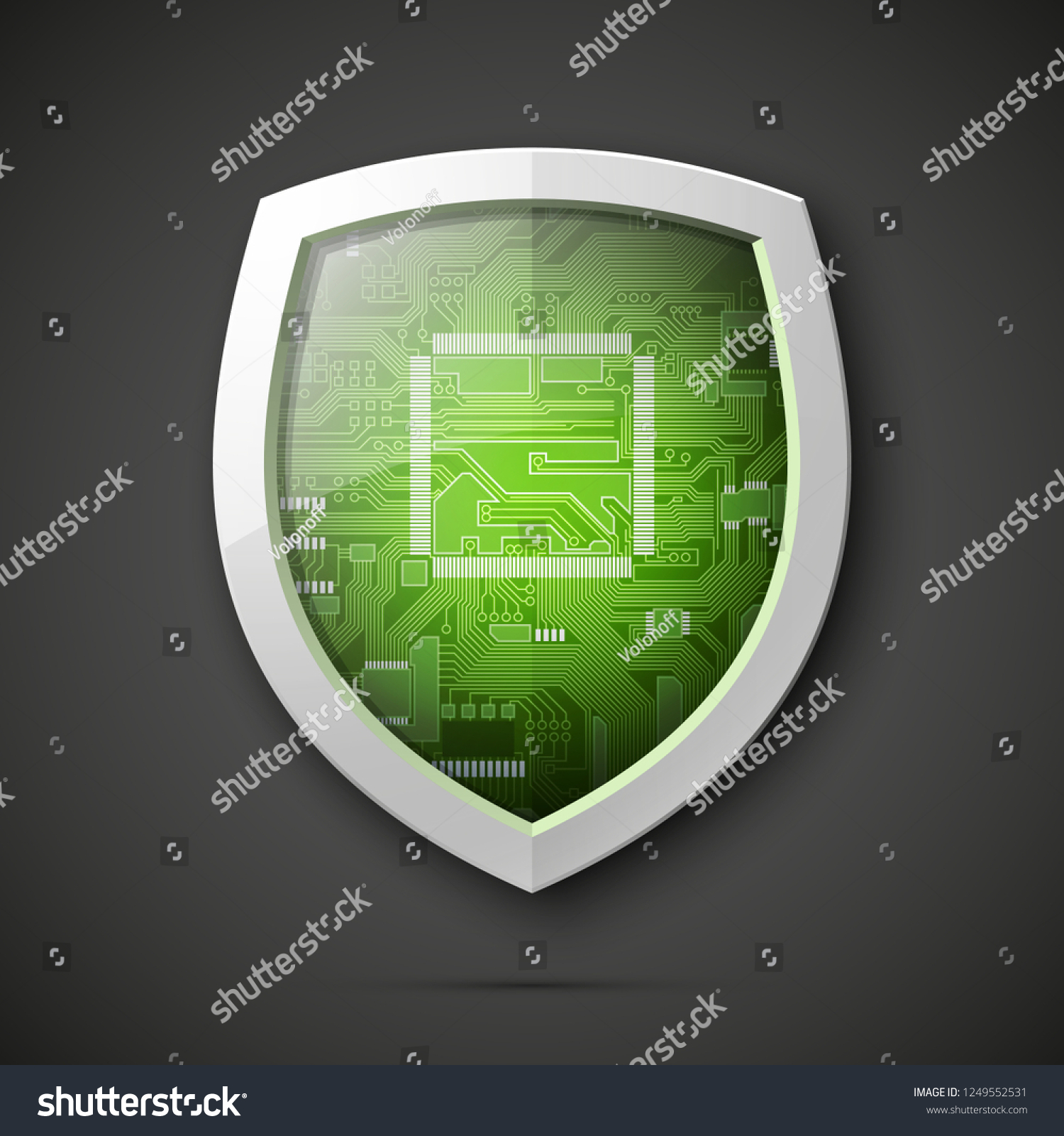 Protected Guard Shield Circuit Board Electronic Stock Illustration ...