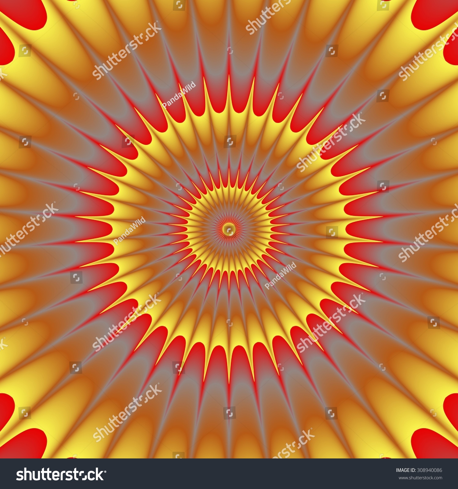 Psycho Floral Pattern Generated Texture Stock Illustration 308940086 ...