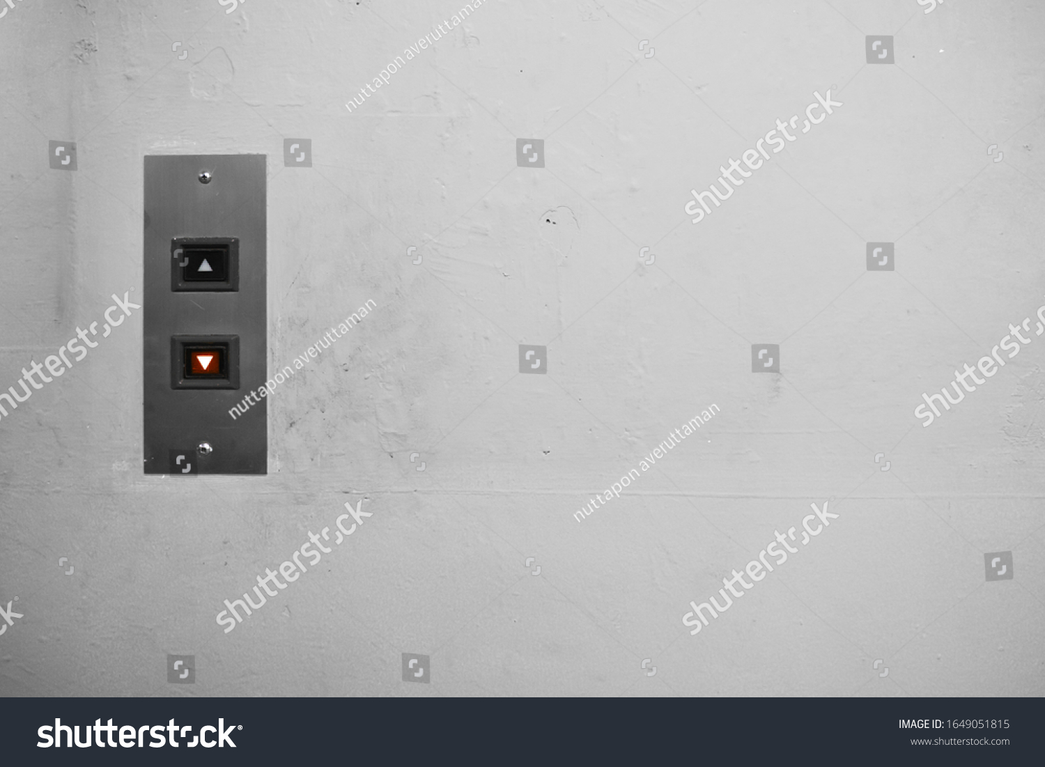Push Button Elevator Switch On Wall Stock Photo 1649051815 | Shutterstock