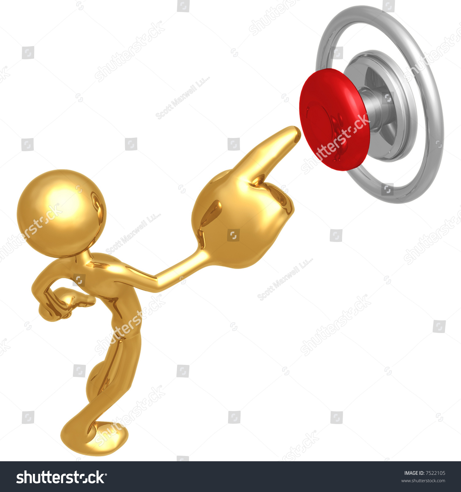 Push The Button Stock Photo 7522105 : Shutterstock