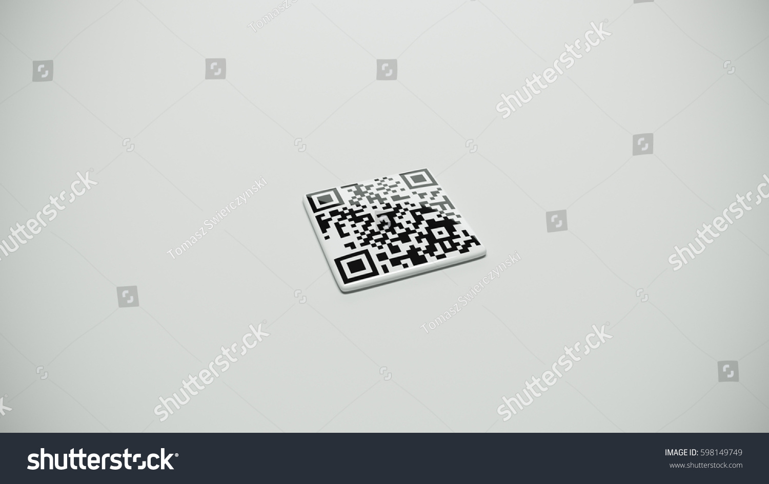 Qr Code On White Background 3d Stock Illustration 598149749 | Shutterstock