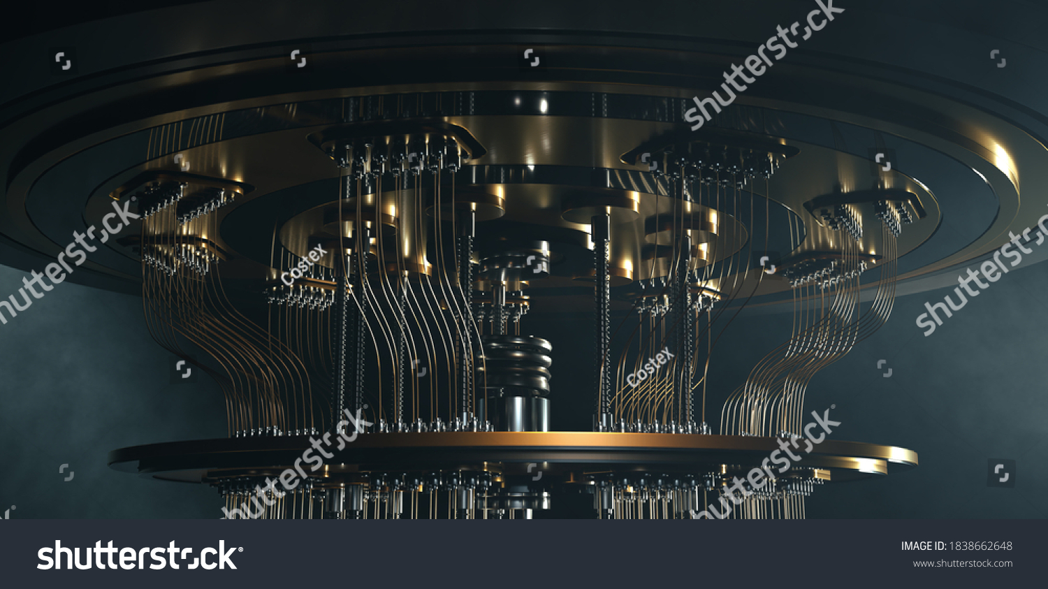 Quantum Computer Close Light Rays 3d Stock Illustration 1838662648 ...
