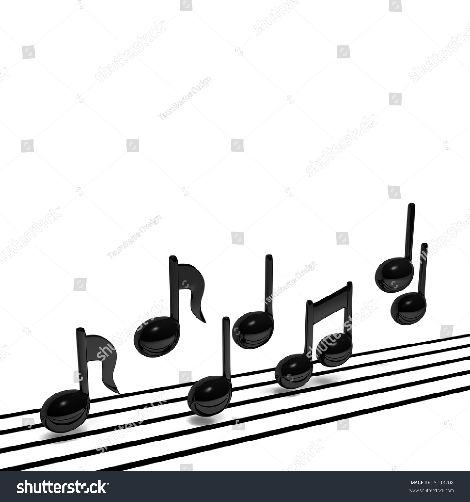 Quarter Note Staff Notation Stock Illustration 98093708 | Shutterstock