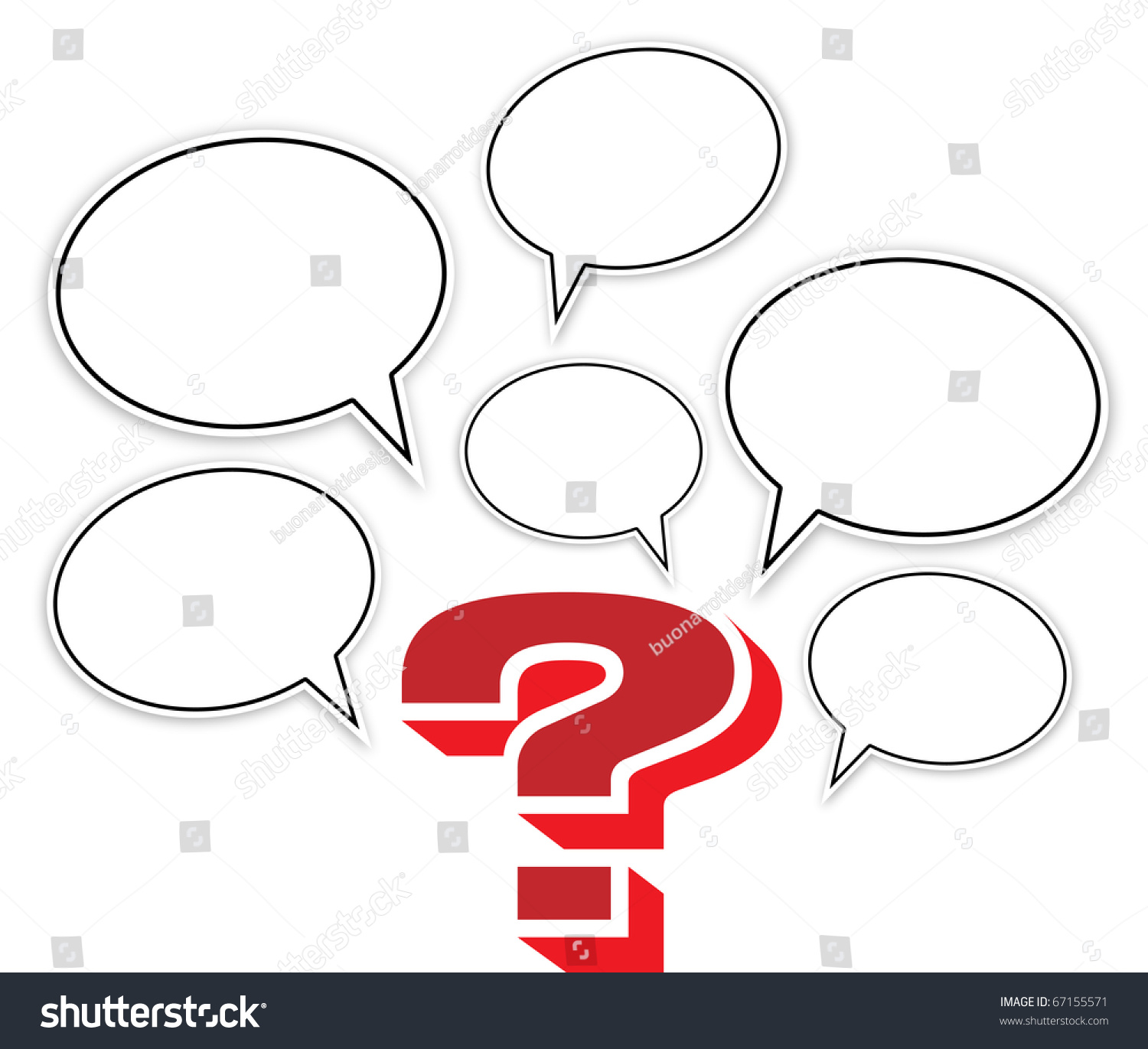 Question Mark Bubbles: ilustrações stock 67155571 | Shutterstock