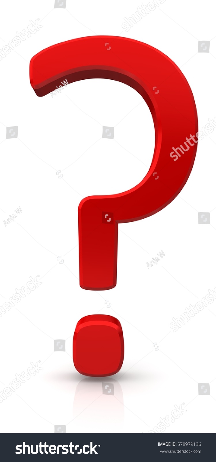 Question Mark 3d Rendering Red Interrogation Stock Illustration ...