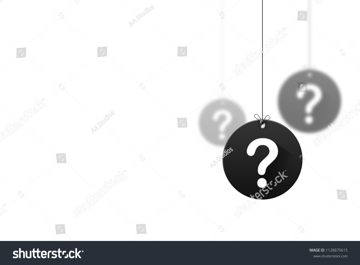 Question Mark Hanging Concept Stock Photo (Edit Now) 1128875615