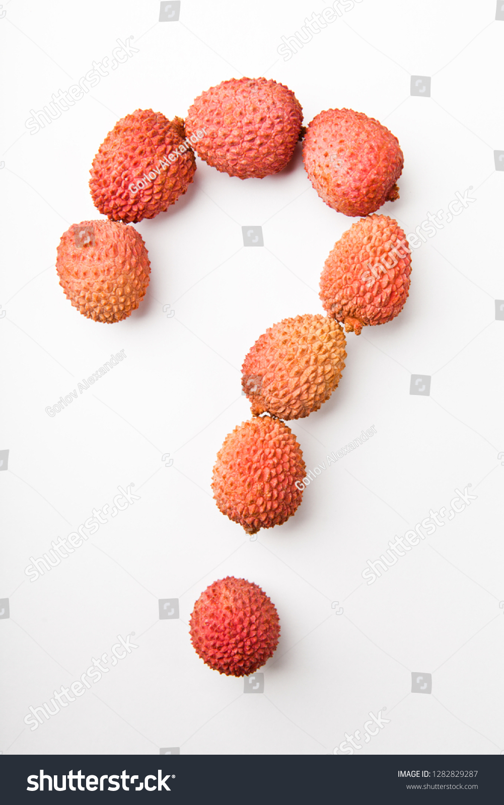 Question Mark Lychee Fruit Stock Photo (Edit Now) 1282829287