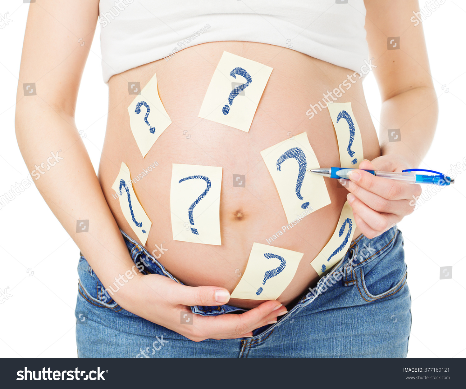 Question Mark Pregnant Belly Pregnancy Woman库存照片377169121 Shutterstock