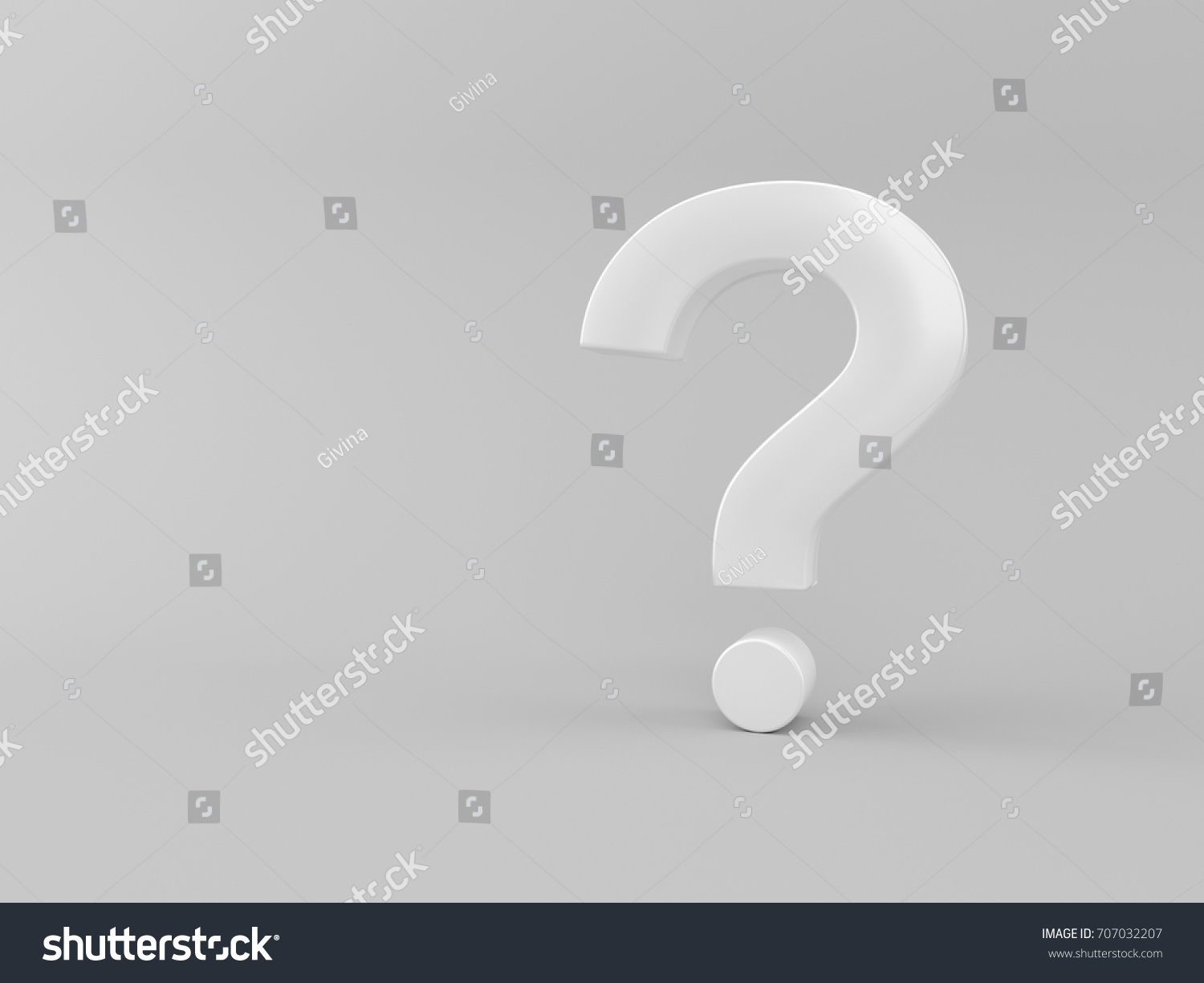 Question Mark Sign 3d Render Stock Illustration 707032207 | Shutterstock