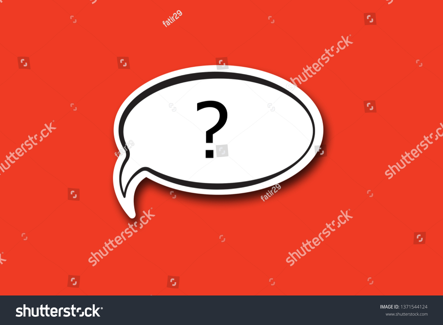 Question Mark Talk Bubble Stock Illustration 1371544124