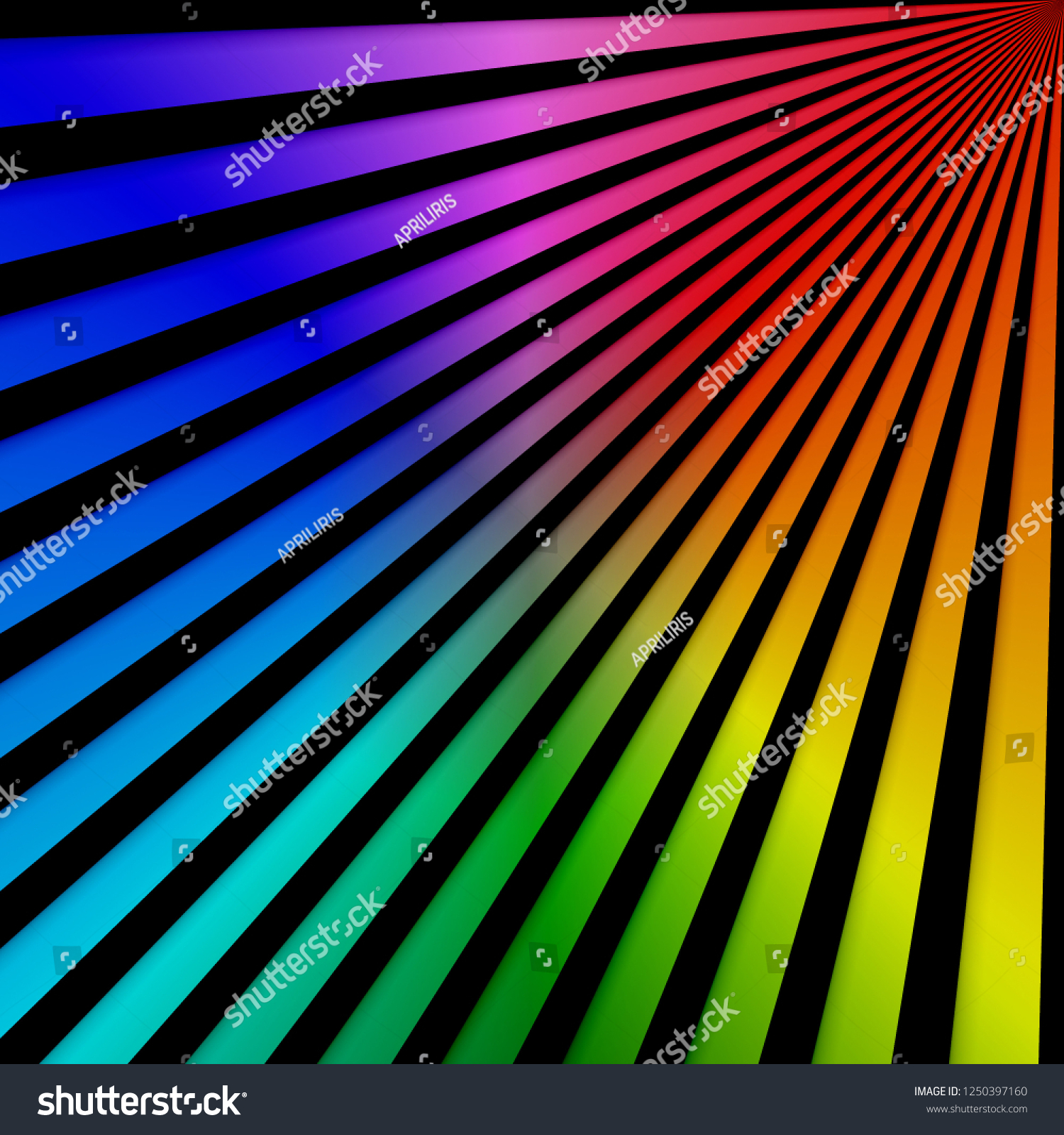 Rainbow Beam Background Pattern Stock Illustration 1250397160