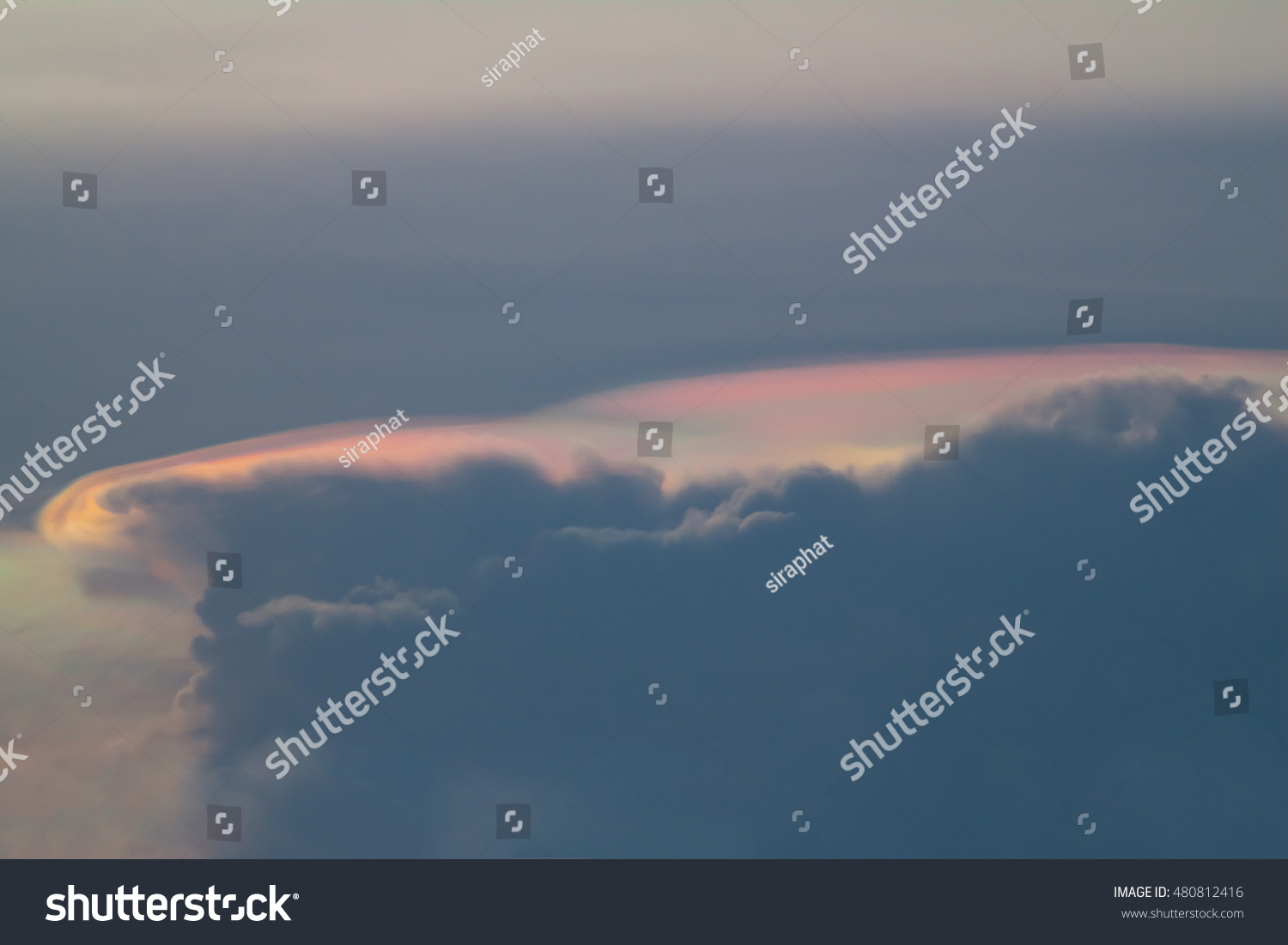 Rainbow Cloud Background Cloud Iridescence Stock Photo 480812416 ...