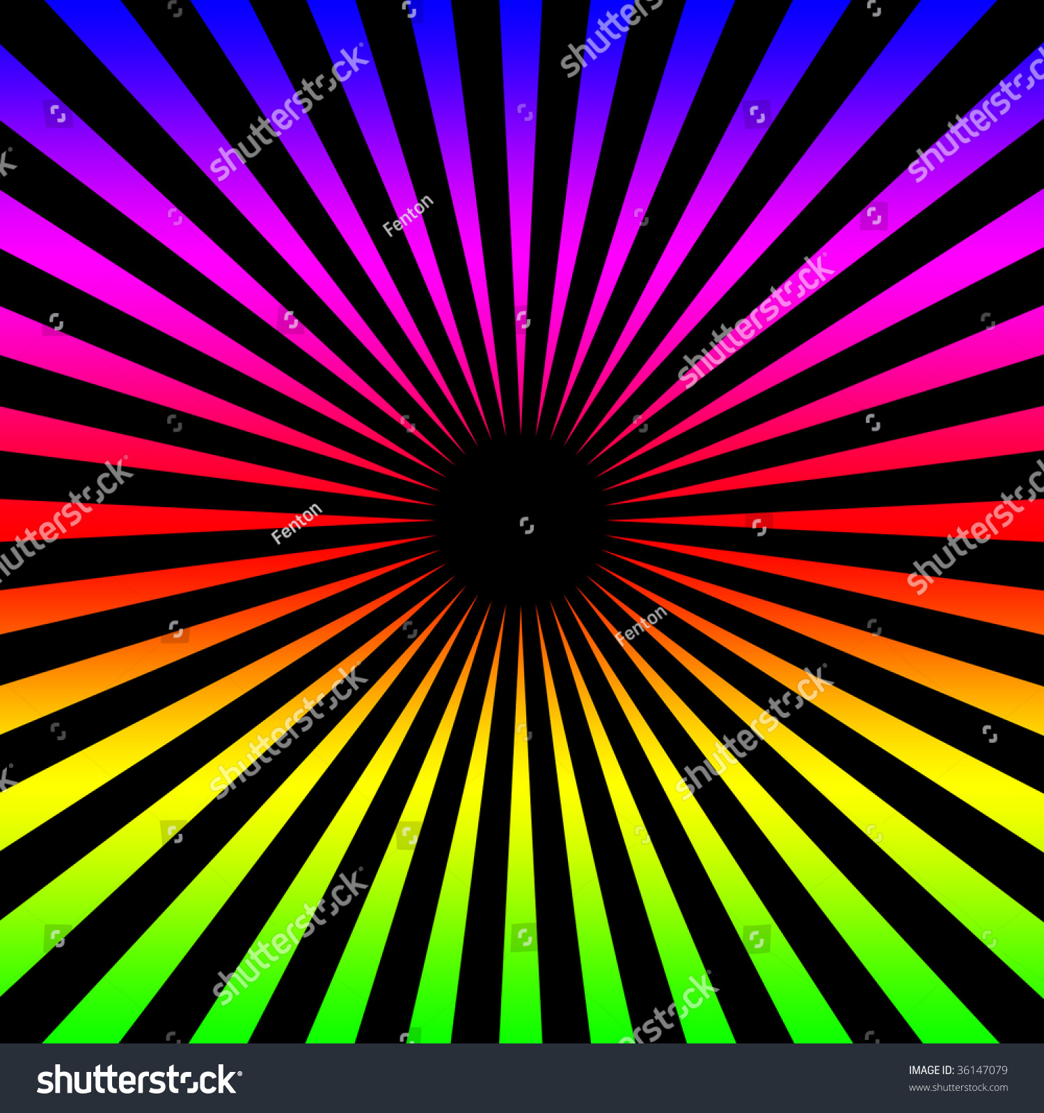Rainbow Rays Stock Illustration 36147079 | Shutterstock