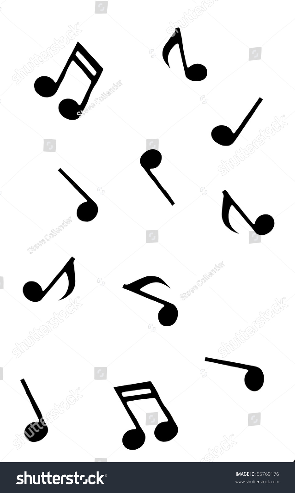 Random Music Notes Background Stock Photo 55769176 : Shutterstock