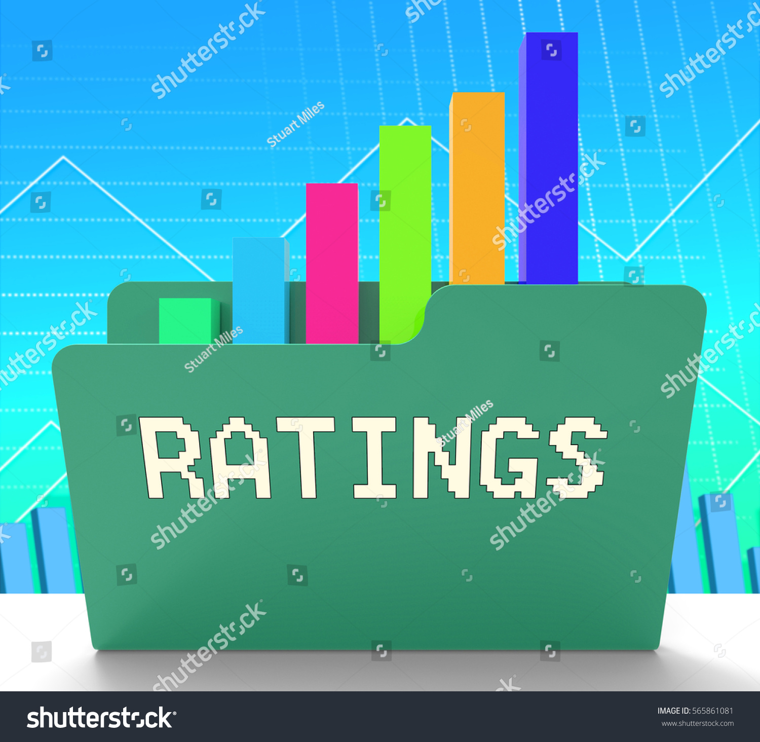 Ratings File Graph Indicating Chart Classification Stock Illustration ...