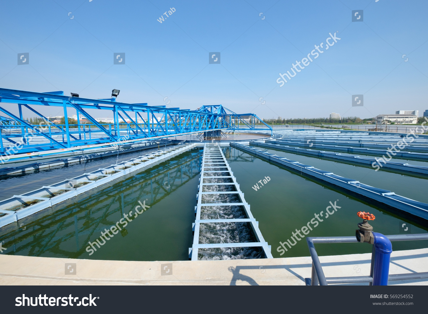 Recirculation Solid Contact Clarifier Sedimentation Tank Stock Photo ...
