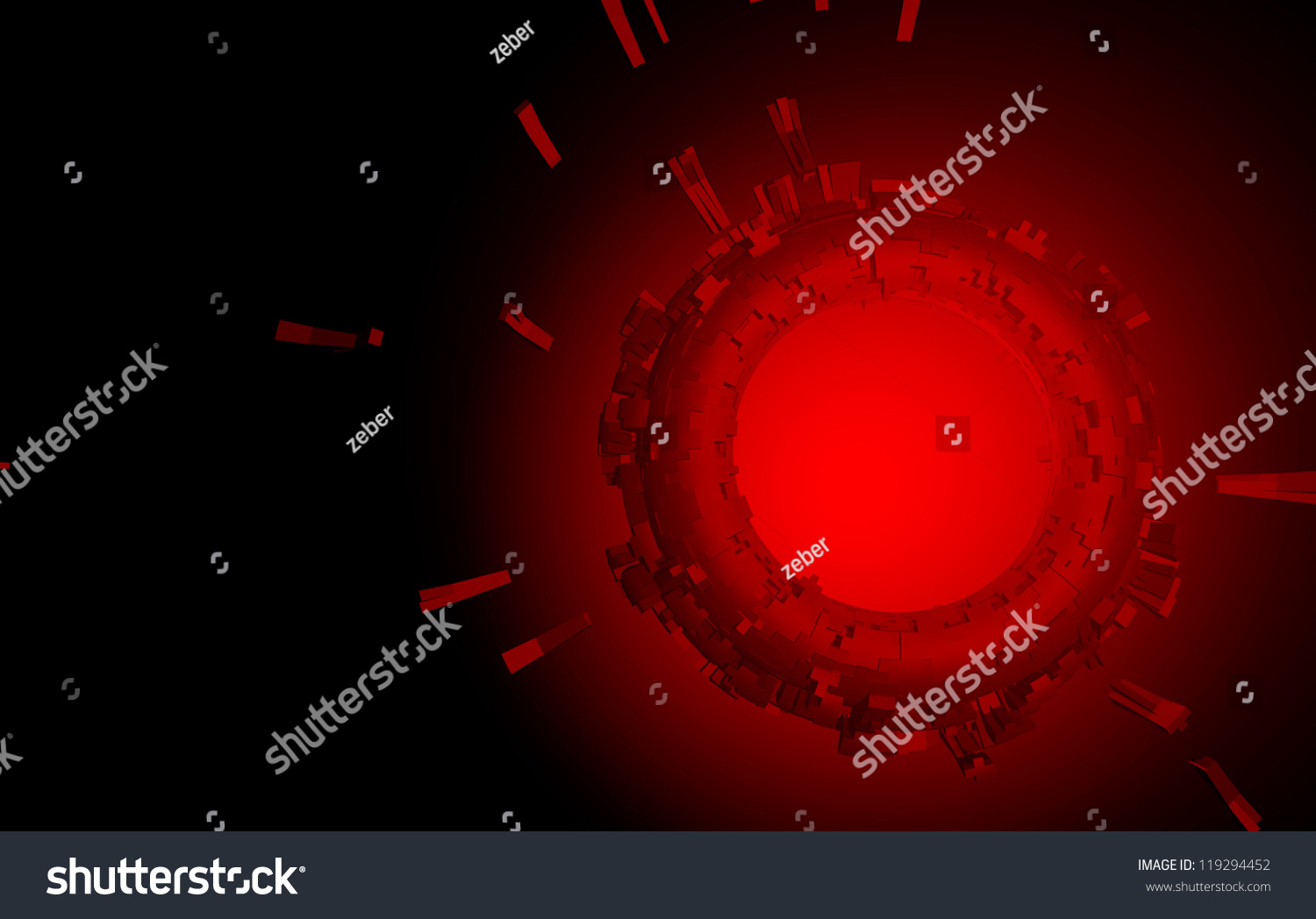 Red Explosion Background Stock Illustration 119294452
