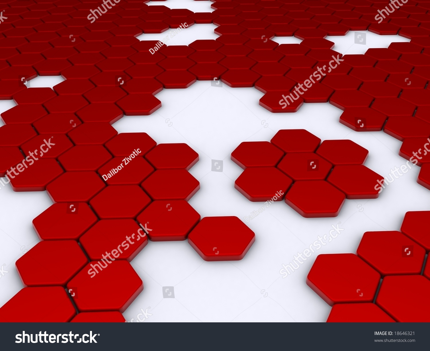 Red Hexagonal Background Stock Illustration 18646321 | Shutterstock