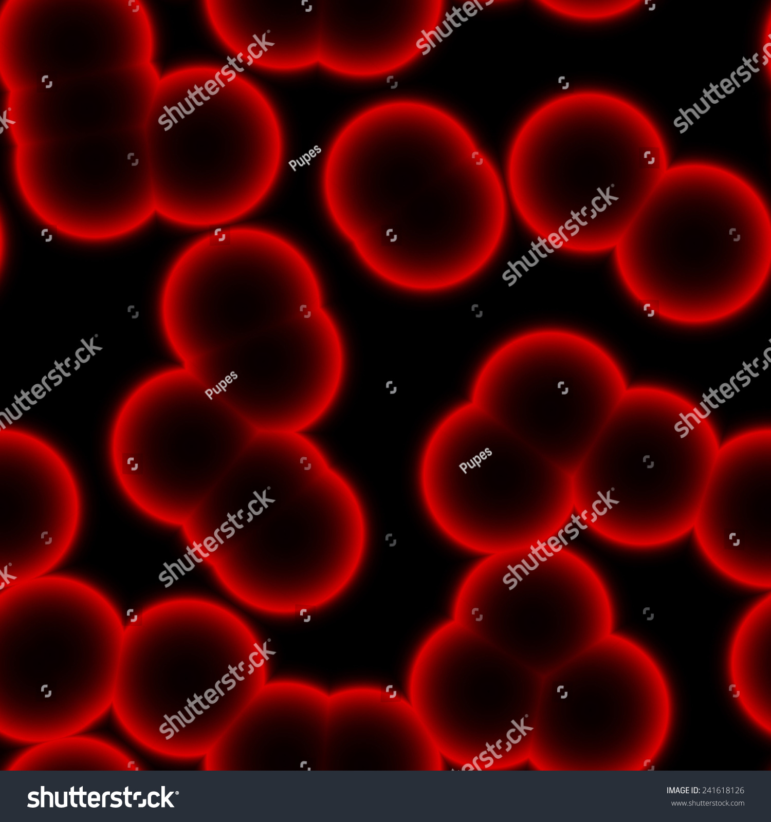 Red Microscopic Bacteria Cells Texture Generated Stock Illustration ...