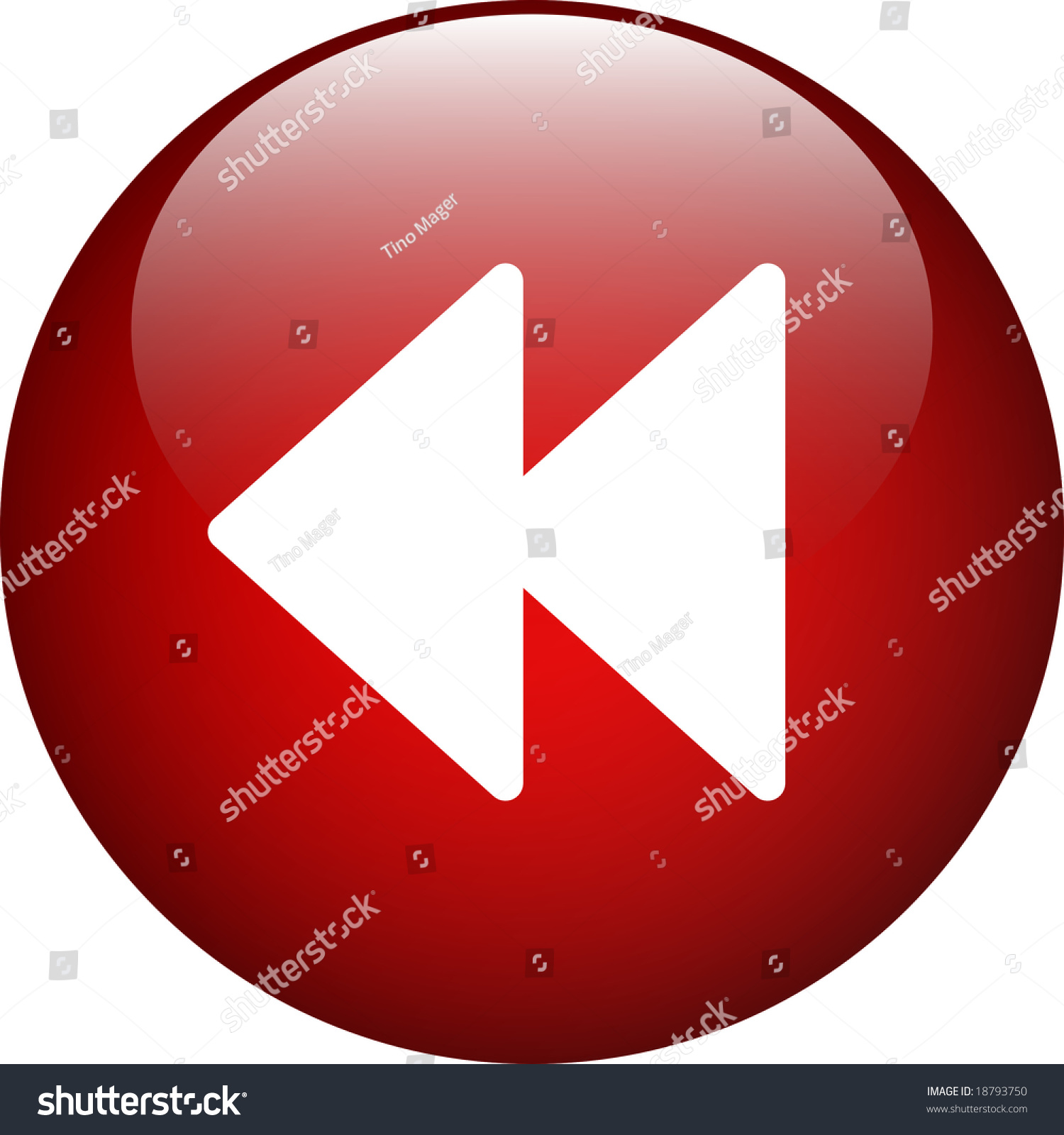 Red Navigation Backward Button Stock Photo 18793750 : Shutterstock