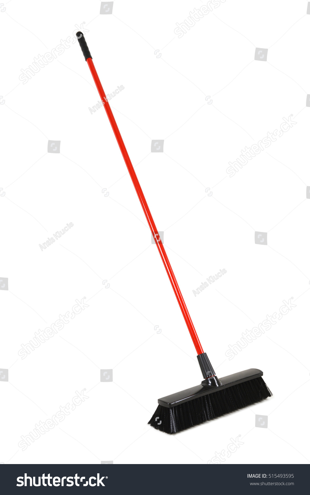 Red Plastic Broom Stock Photo (Edit Now) 515493595
