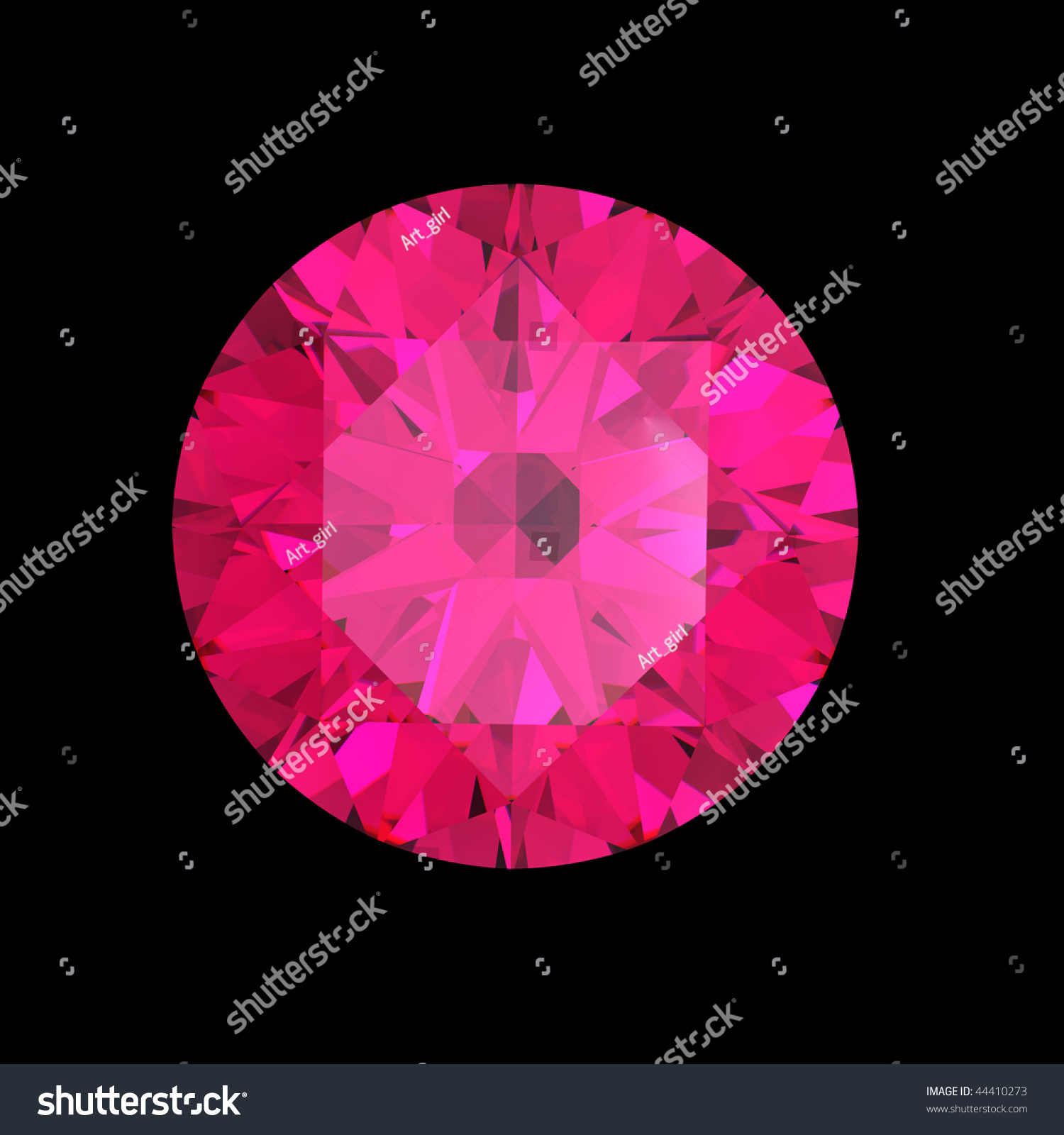 Red Round Shaped Ruby Isolated Stock Illustration 44410273 | Shutterstock