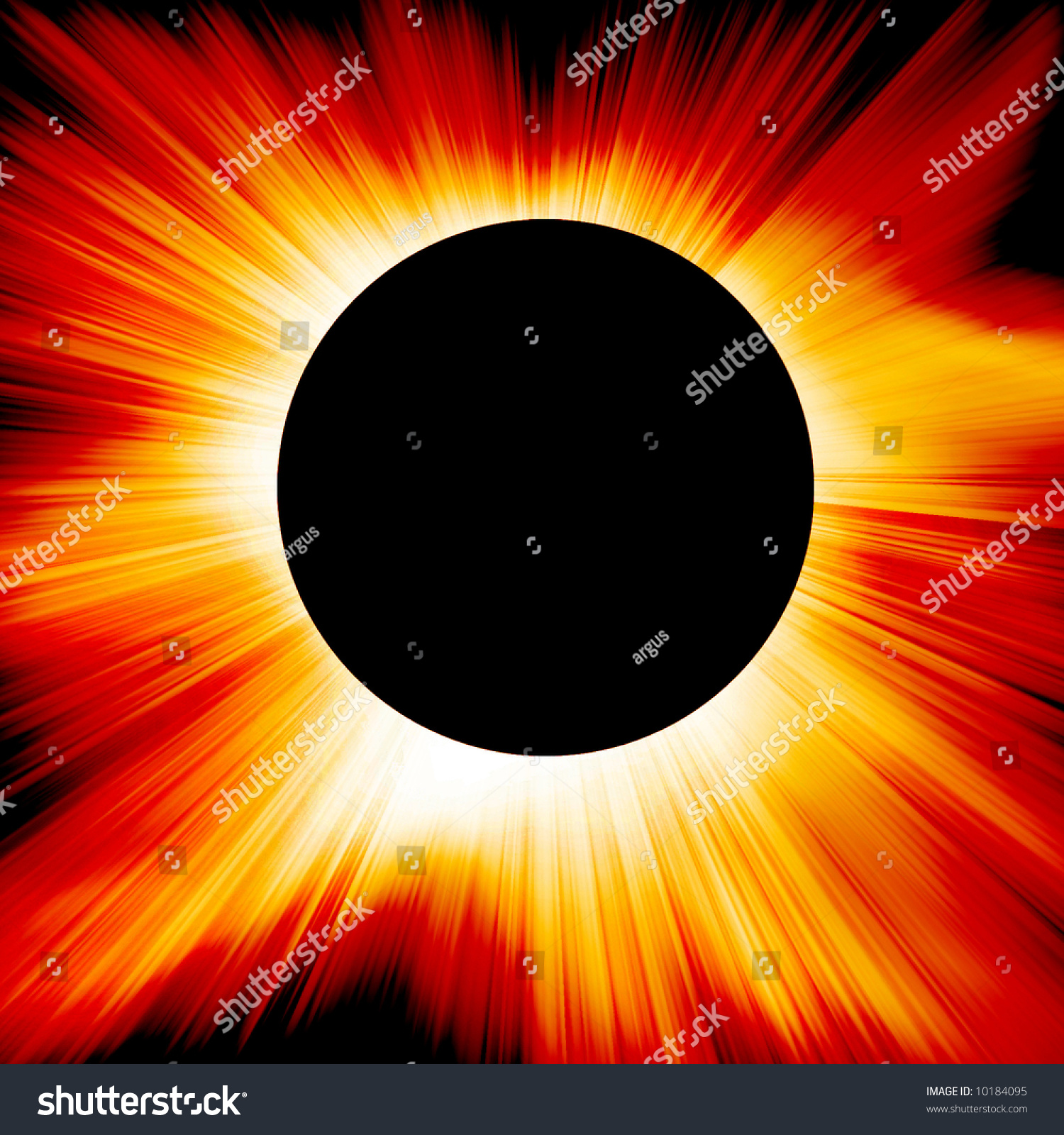 Red Solar Eclipse In Outer Space Stock Photo 10184095 : Shutterstock